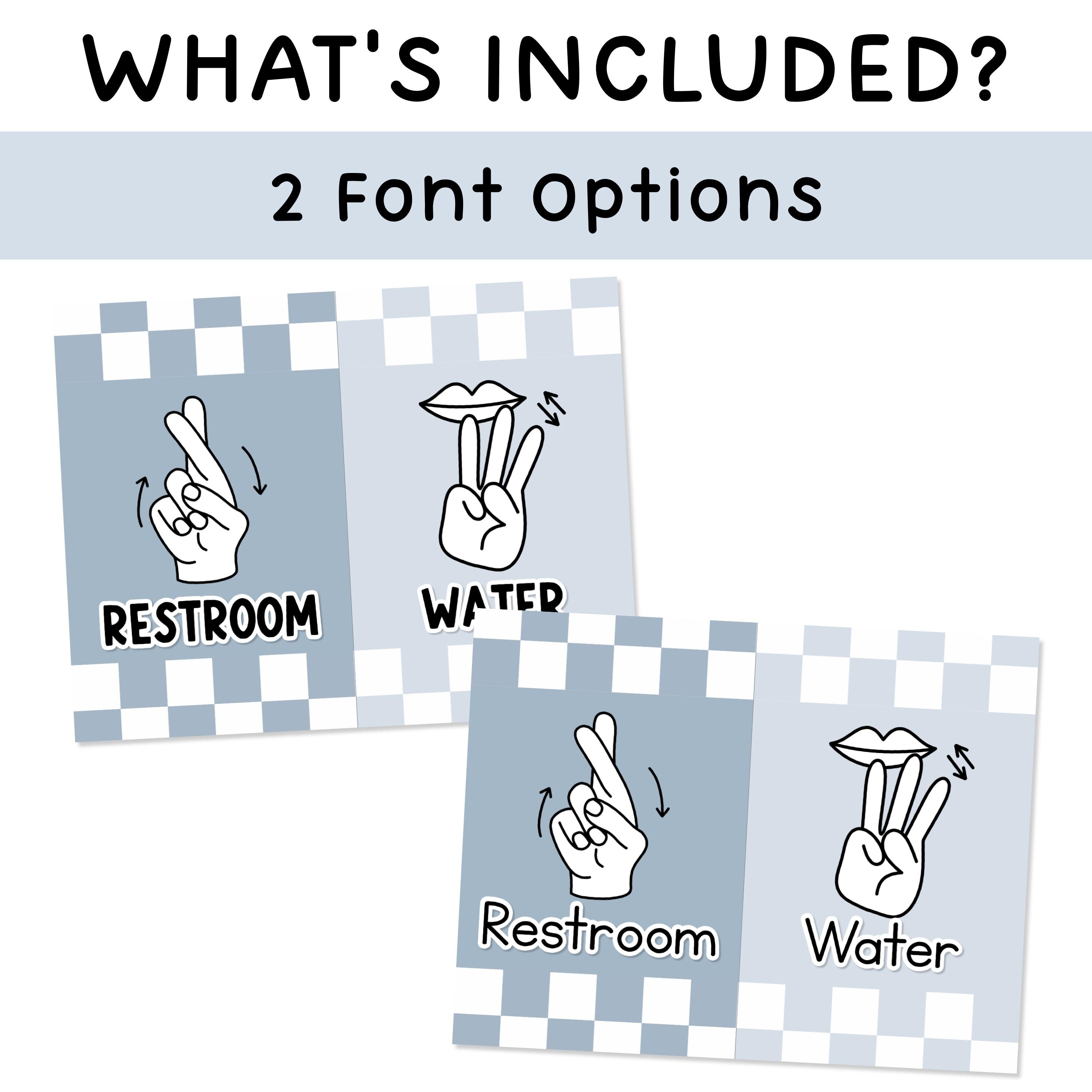 Boho Hand Signal Posters & ASL Sign Language Hand Signals - Editable ...
