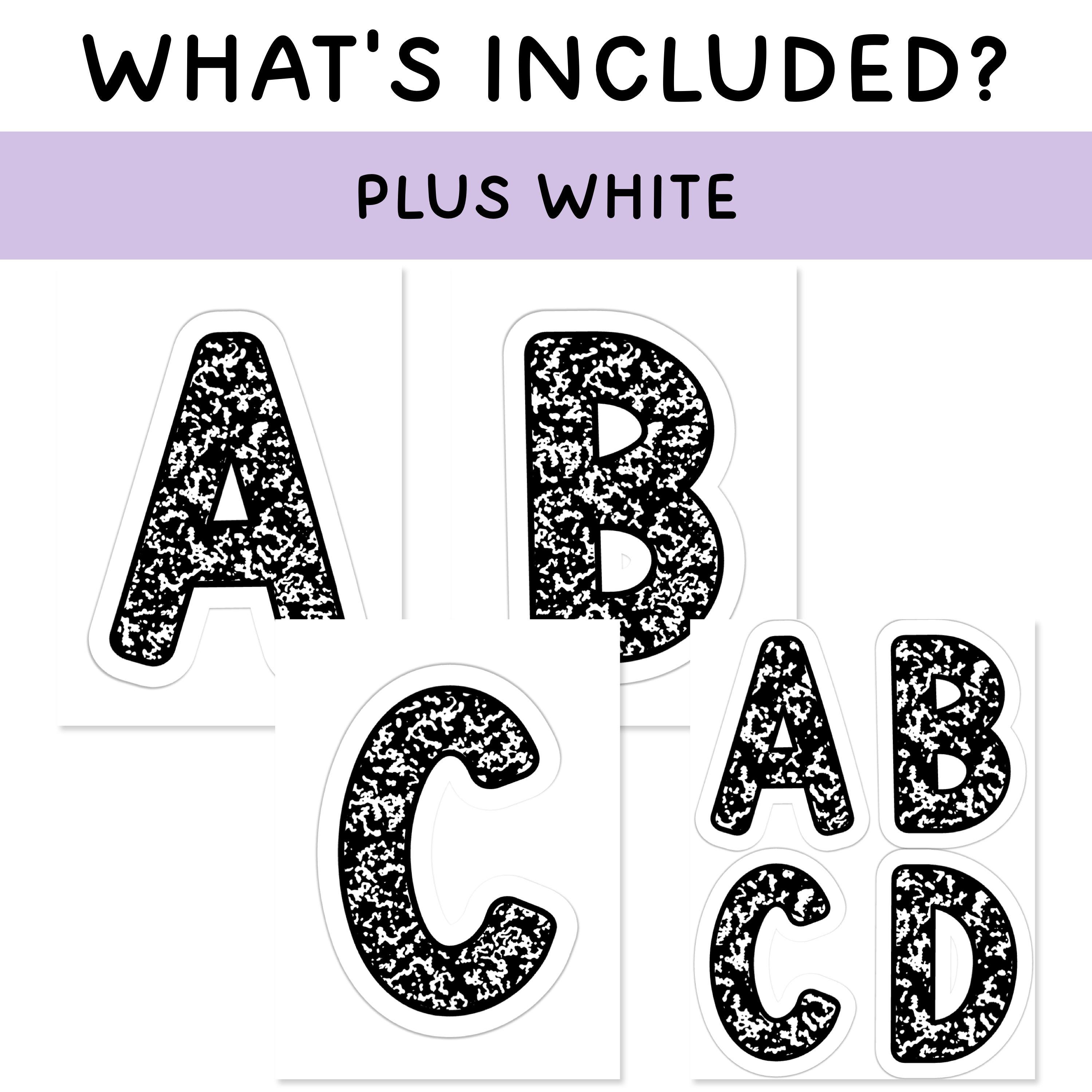 Composition Notebook Bulletin Board Letters for Pastel & Composition ...