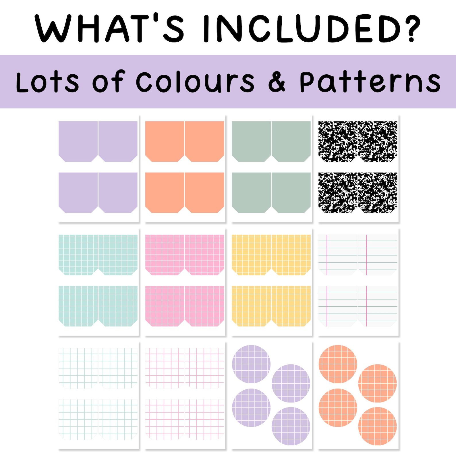 Composition Notebook Decor Banner With Editable Banner Letters for ...