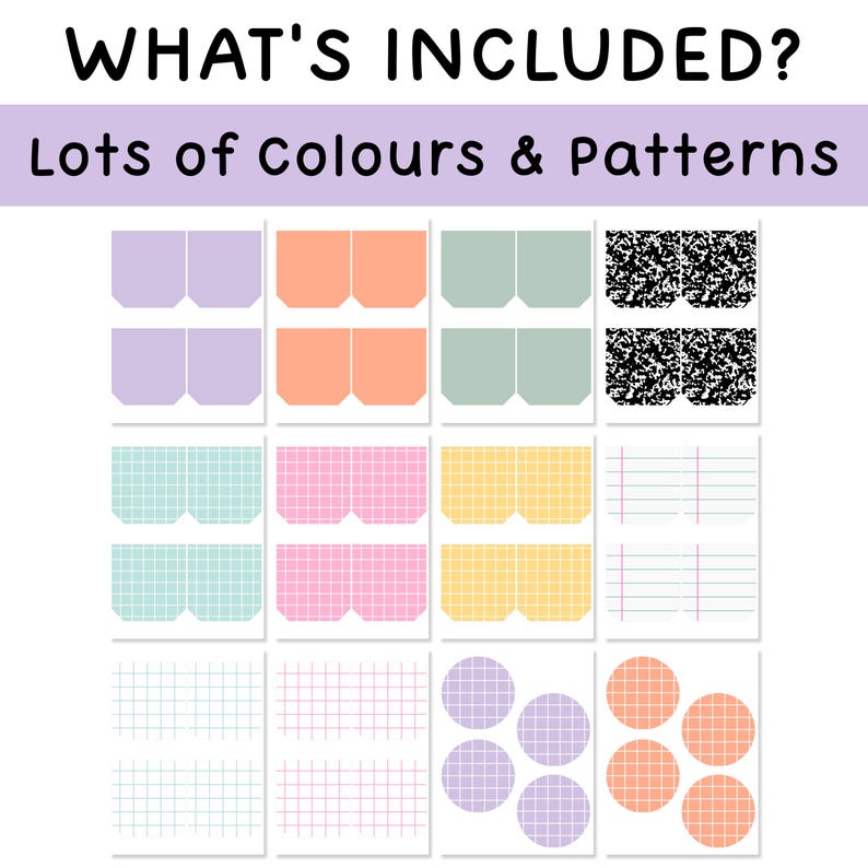 Composition Notebook Decor Banner With Editable Banner Letters for ...