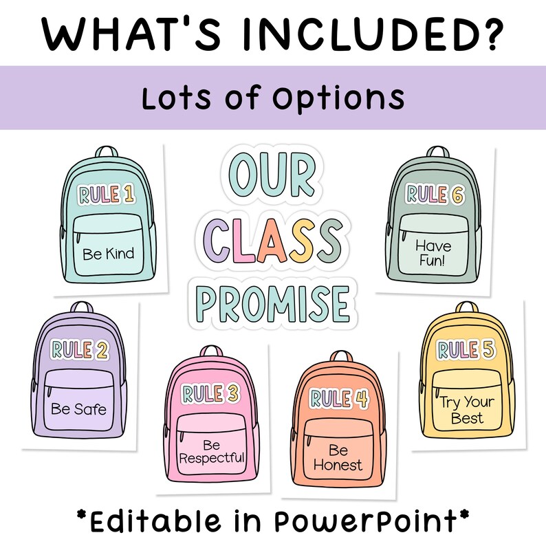 Composition Classroom Agreements, Our Class Promise, Norms, Rules ...