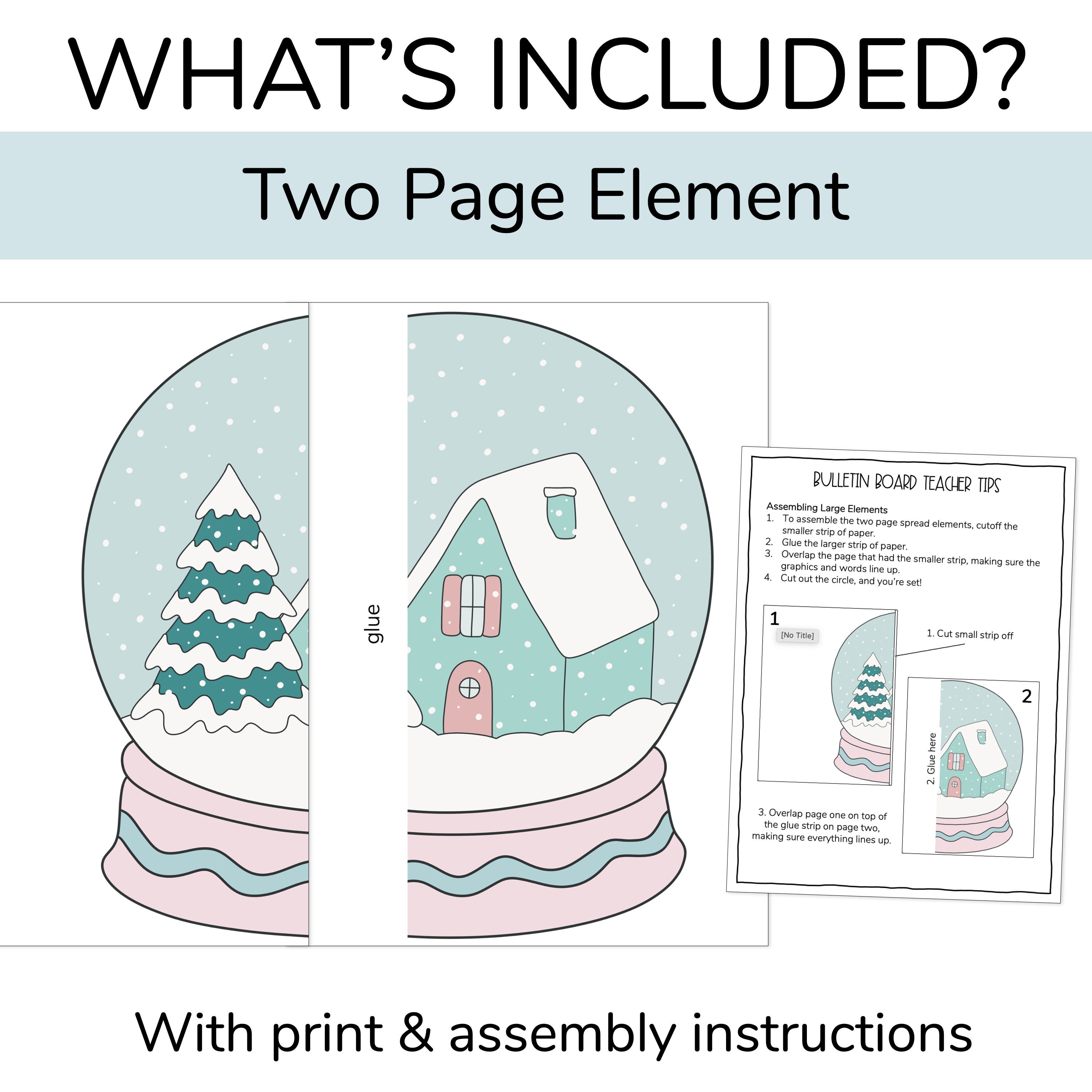 Winter Bulletin Board Kit Snowman Door Decor or Winter Door Decor - Etsy