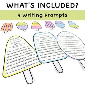 Summer Popsicle Writing Craft, Summer Bulletin Board & End of Year ...