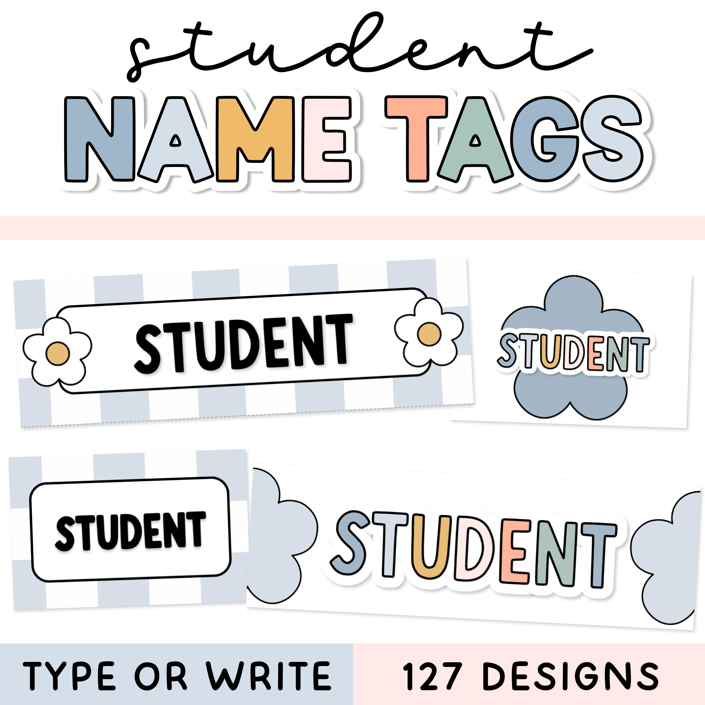 Boho Name Tags - Editable Including Name Plates and Desk Name Tags ...