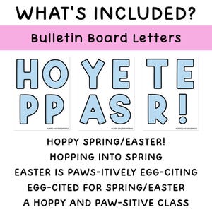 Spring Bulletin Board Kit, Easter Bulletin Board & April Bulletin Board ...