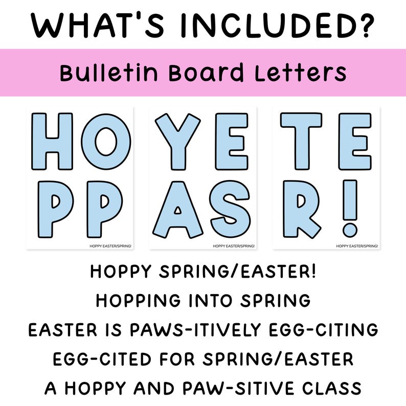 Spring Bulletin Board Kit, Easter Bulletin Board & April Bulletin Board ...