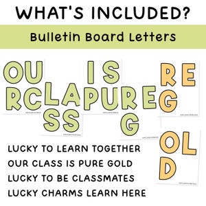 March Bulletin Board, St Patrick's Day Bulletin Board & Shamrock ...