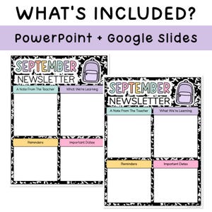 Composition Notebook Weekly and Monthly Newsletter Template - Editable ...