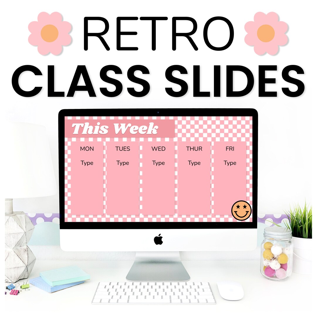 Retro Classroom Google Slides™ Template for Teachers Including Morning ...