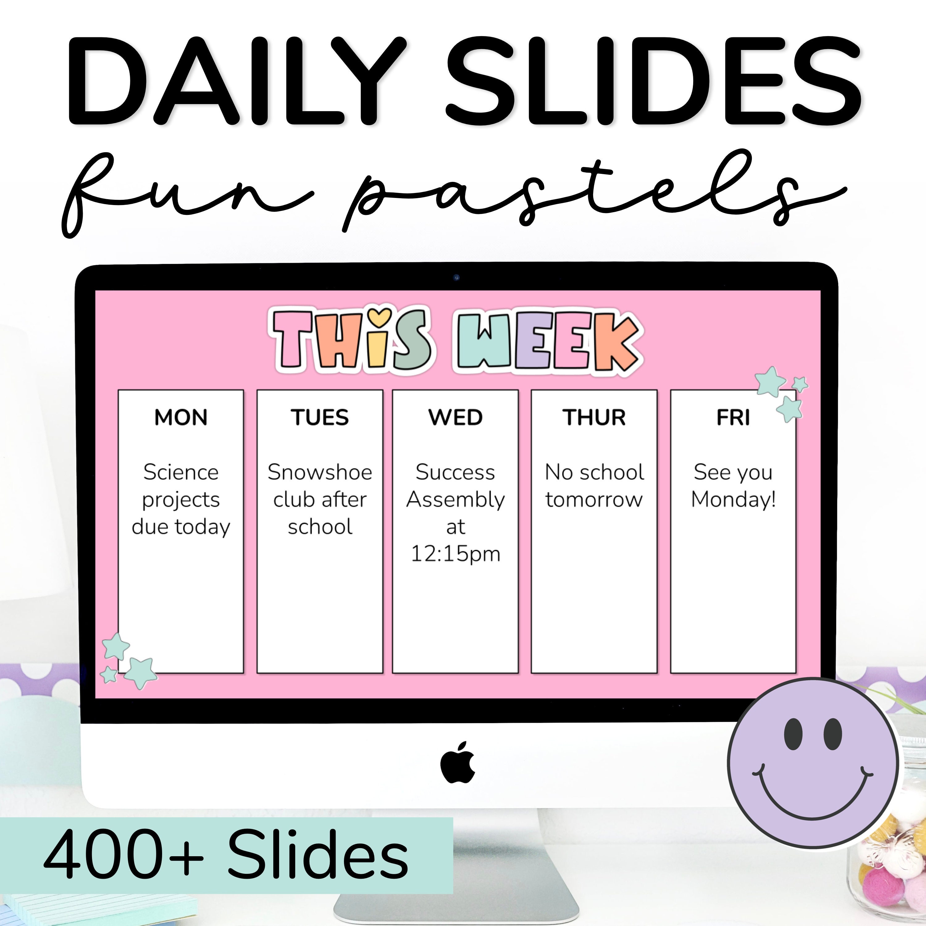 400 Google Slides Templates for Teachers Teacher Slides, Daily Slides ...