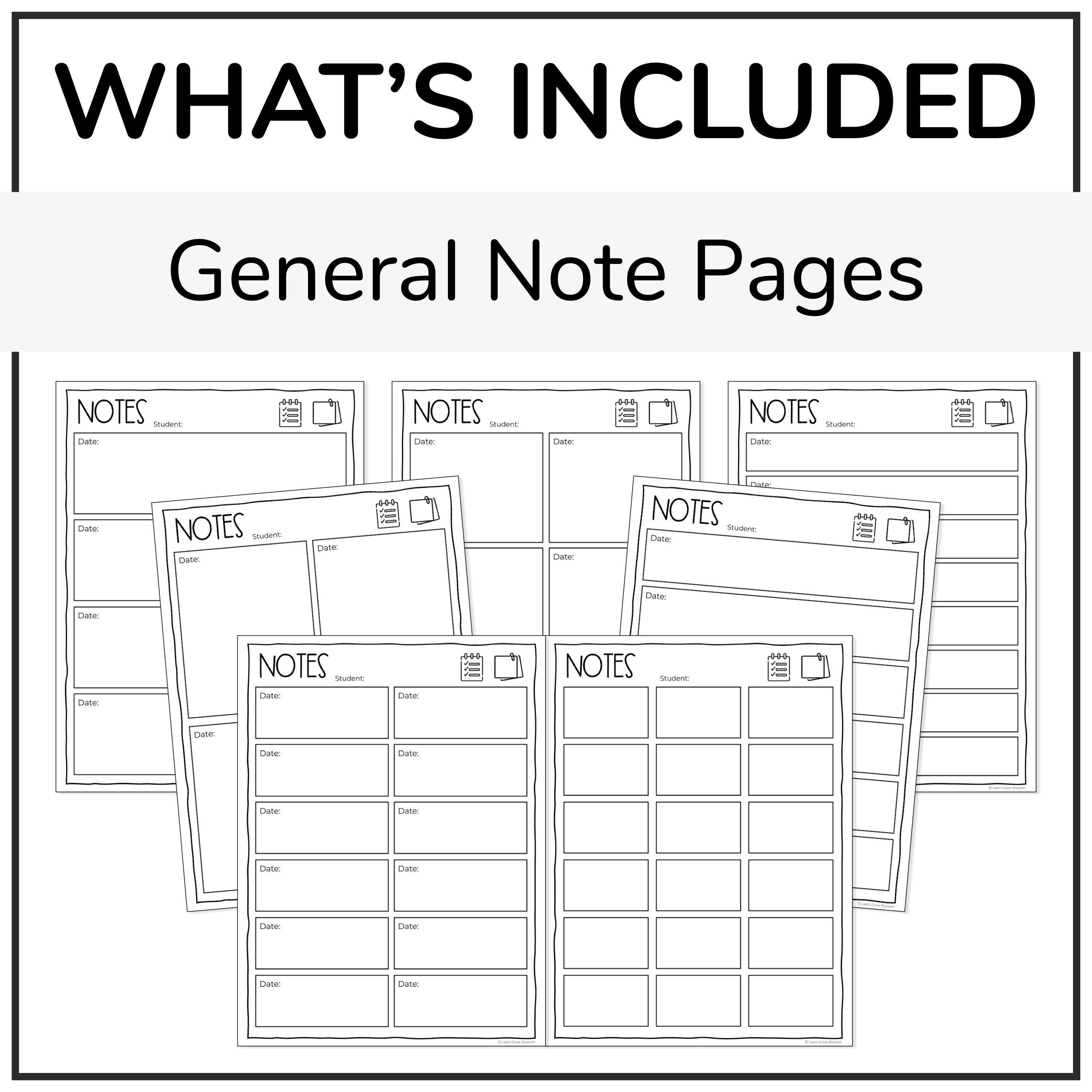 Digital Teacher Binder for Teacher Notes, Student Observations and ...