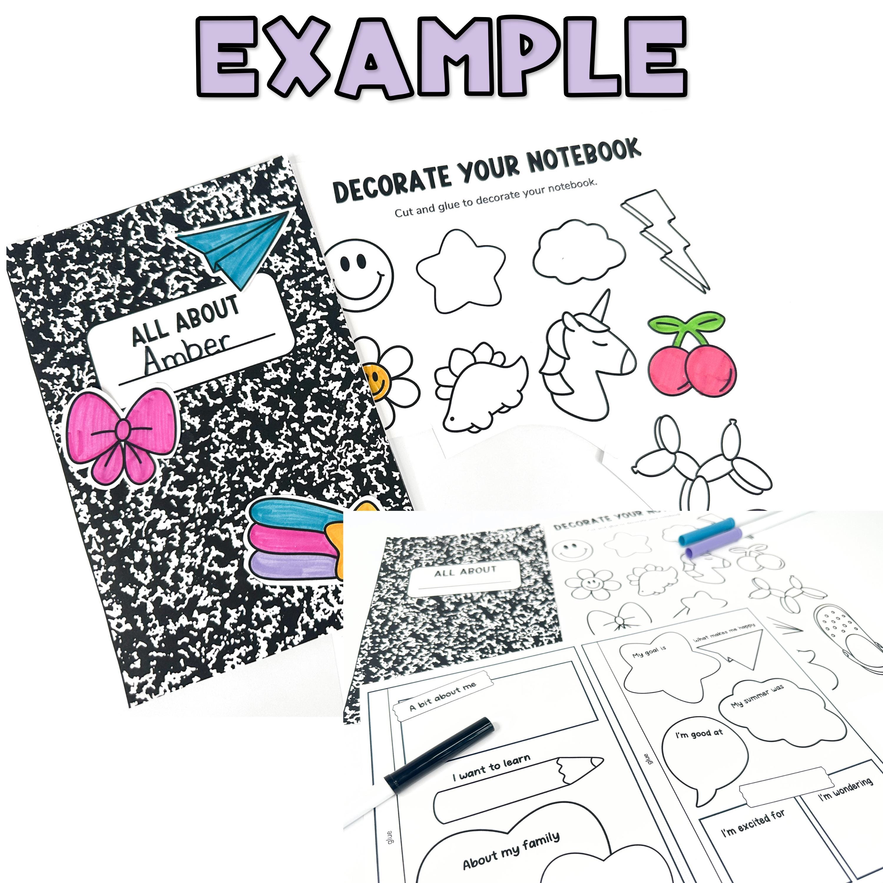 Composition Notebook Classroom Decor Bundle Bulletin Board Letters ...