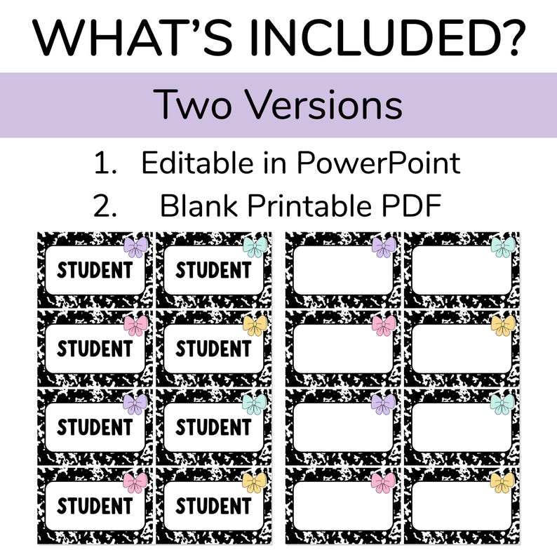 Student Name Labels for Composition Notebook Classroom Decor Classroom ...