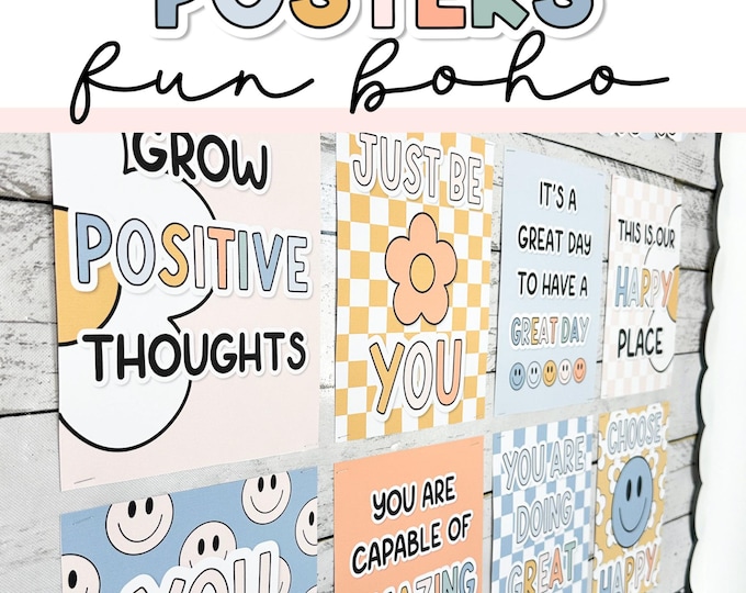 PRINTABLE Modern Classroom Poster Pack | Bulletin Board Posters ...