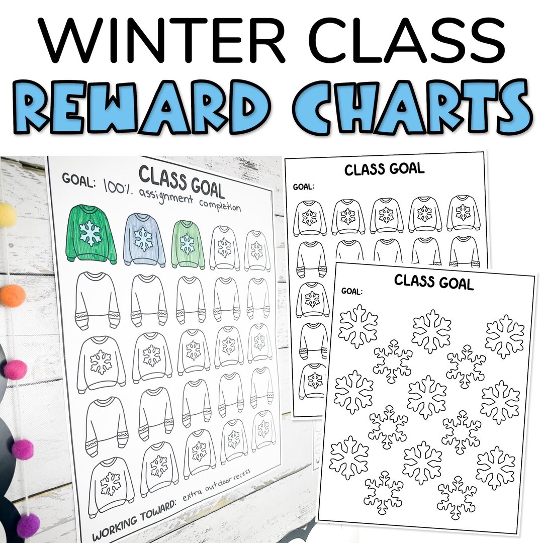 Winter Classroom Reward & Classroom Incentive Charts as Simple ...