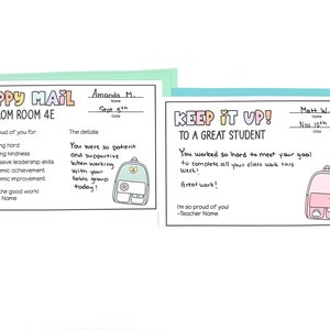 Happy Mail From Teacher | A Note From Your Teacher for Parent ...