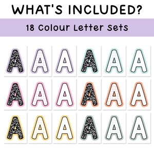 Composition Notebook Bulletin Board Letters for Pastel & Composition ...