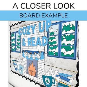 Winter Bulletin Board Kit, Winter Reading & Fireplace Bulletin Board - Etsy