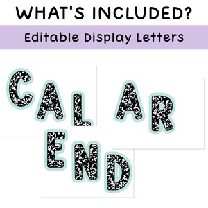 Composition Notebook Editable Calendar Pocket Chart - Calendar Numbers ...