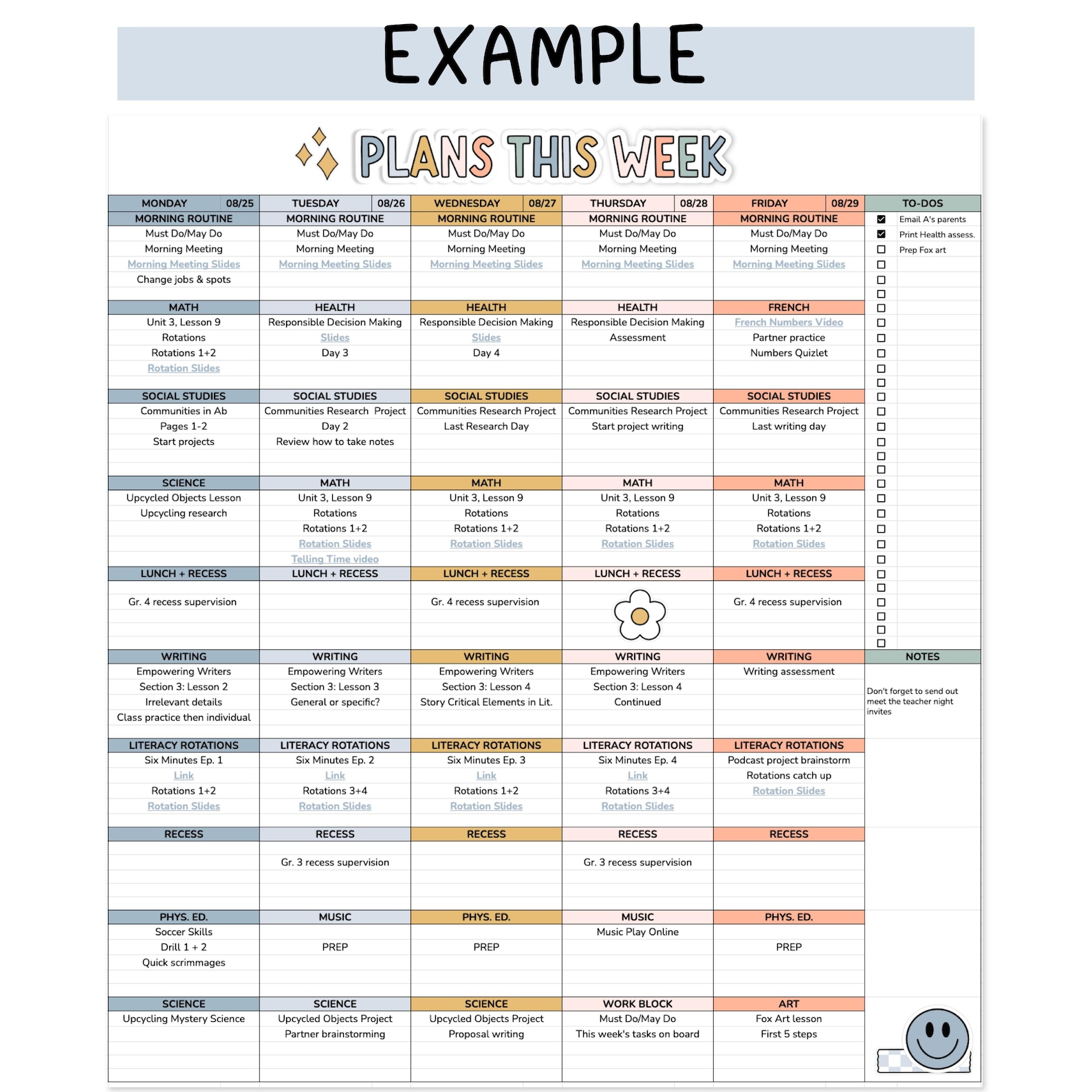 Digital Teacher Planner: A Google Sheets Teacher Planner for 2025-2026 ...