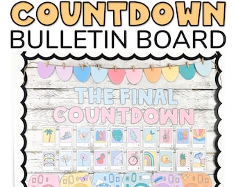 ABC Countdown to Summer Bulletin Board Alphabet Countdown Pennants End ...