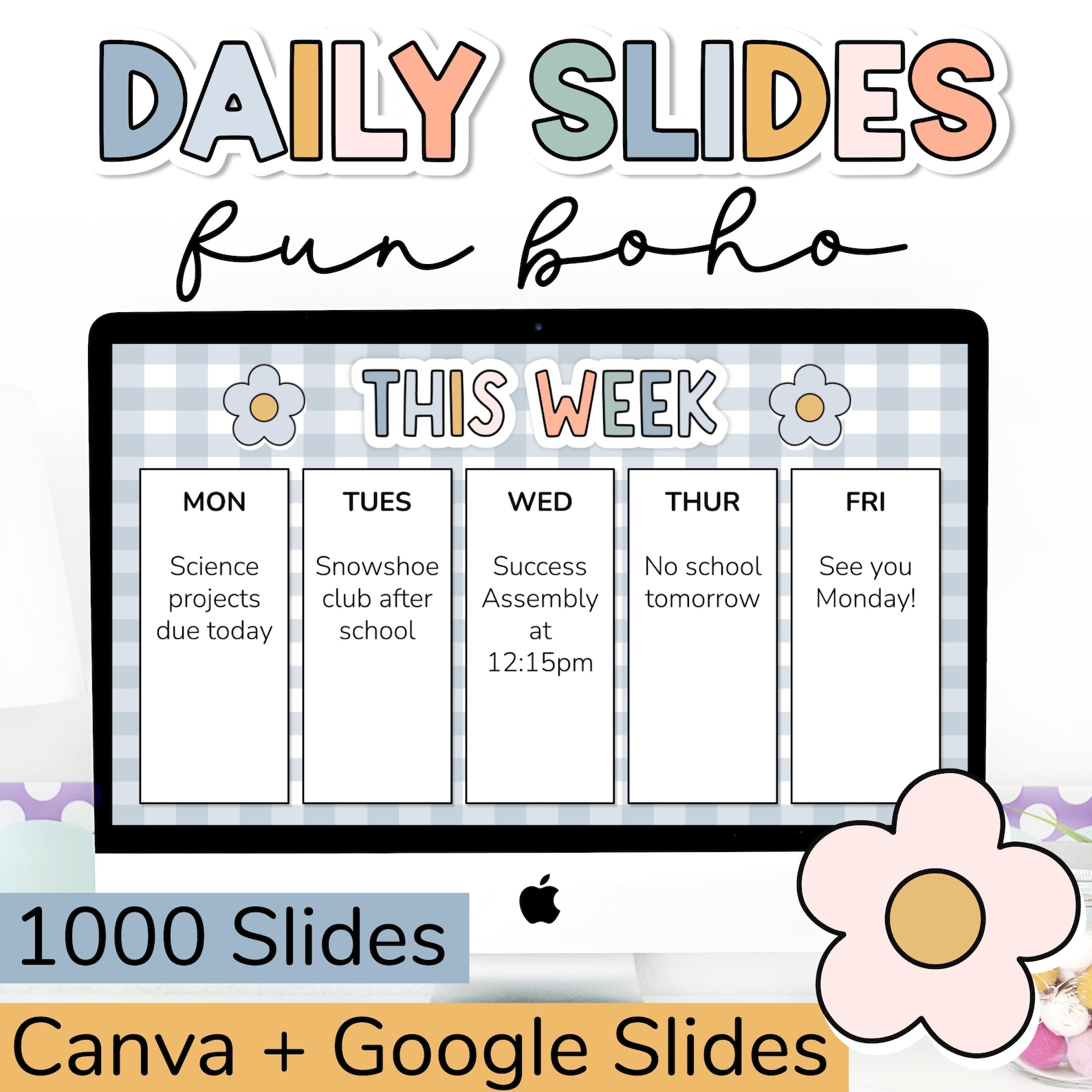 Daily Slides Templates for Teachers in Google Slides & Canva - Morning ...