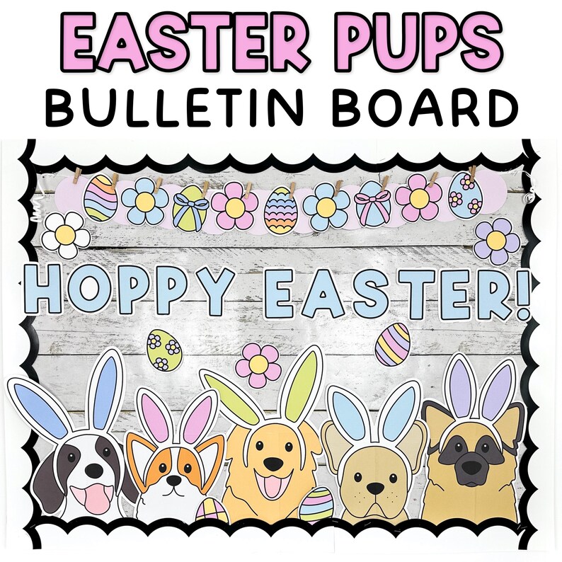 Spring Bulletin Board Kit, Easter Bulletin Board & April Bulletin Board ...