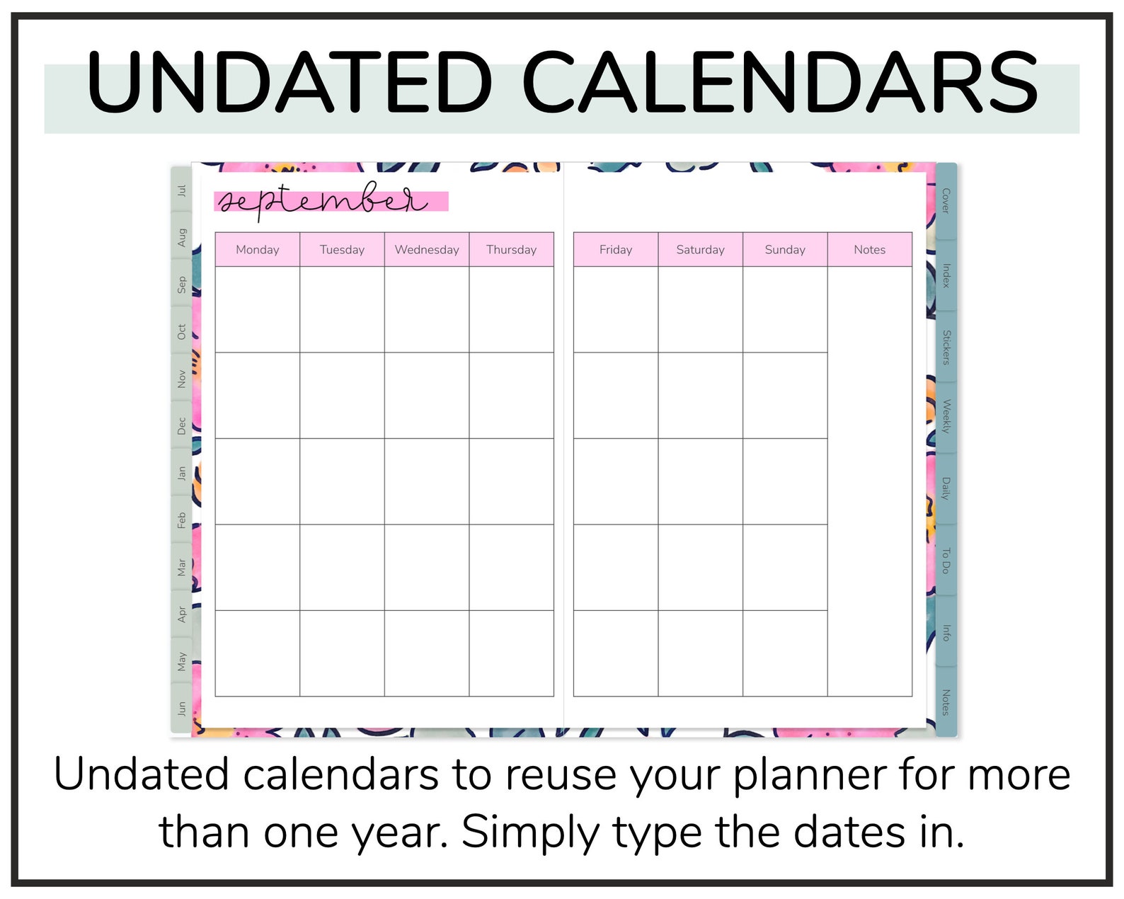 Floral Google Slides Teacher Planner | Undated Digital Teacher Planner ...