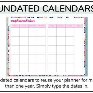 Floral Google Slides Teacher Planner | Undated Digital Teacher Planner ...