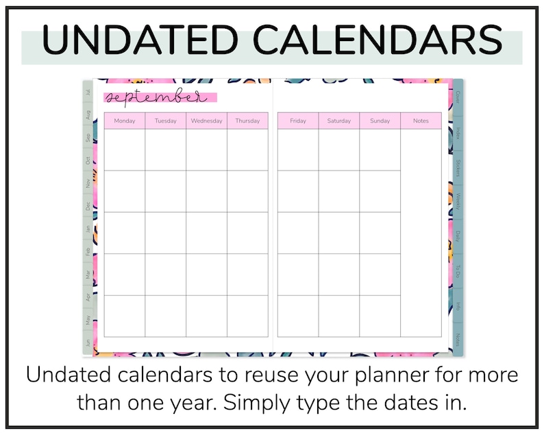 Floral Google Slides Teacher Planner Undated Digital Teacher - Etsy