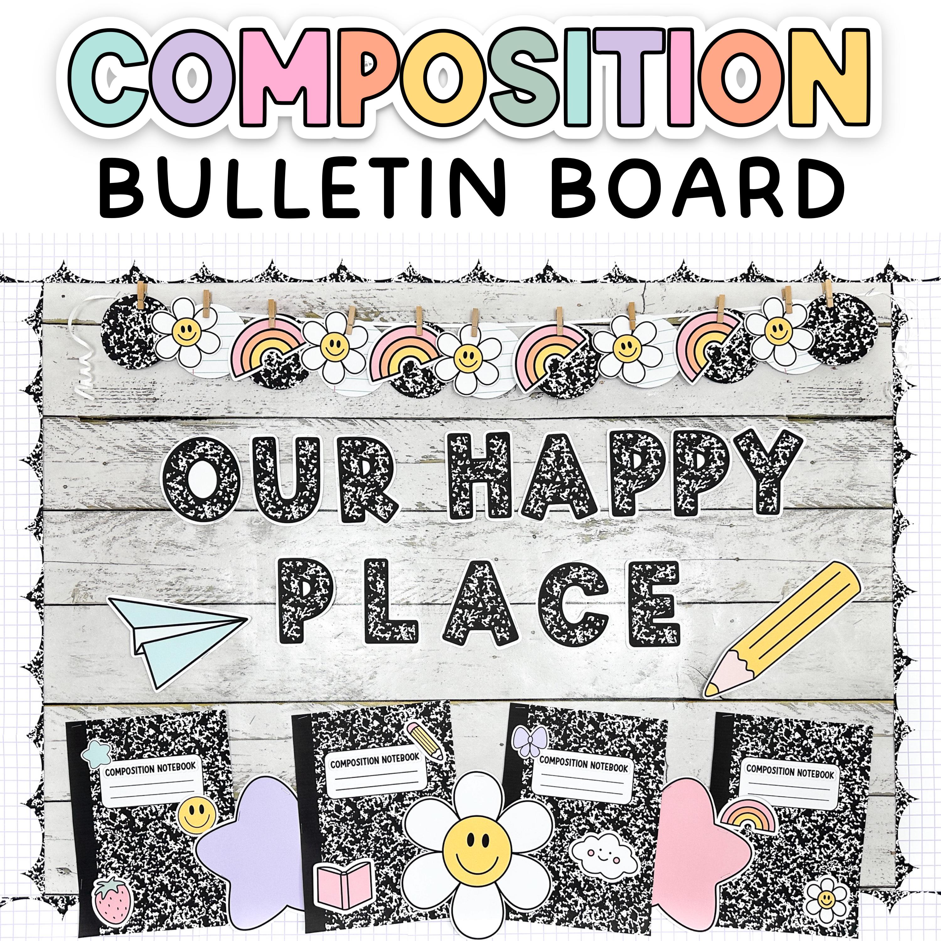 Welcome Back to School Bulletin Board for Composition Notebook ...