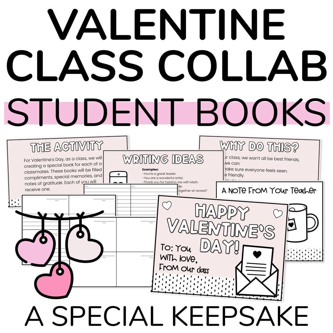 Collaborative Class Valentines Including Teacher Valentine Makes for ...
