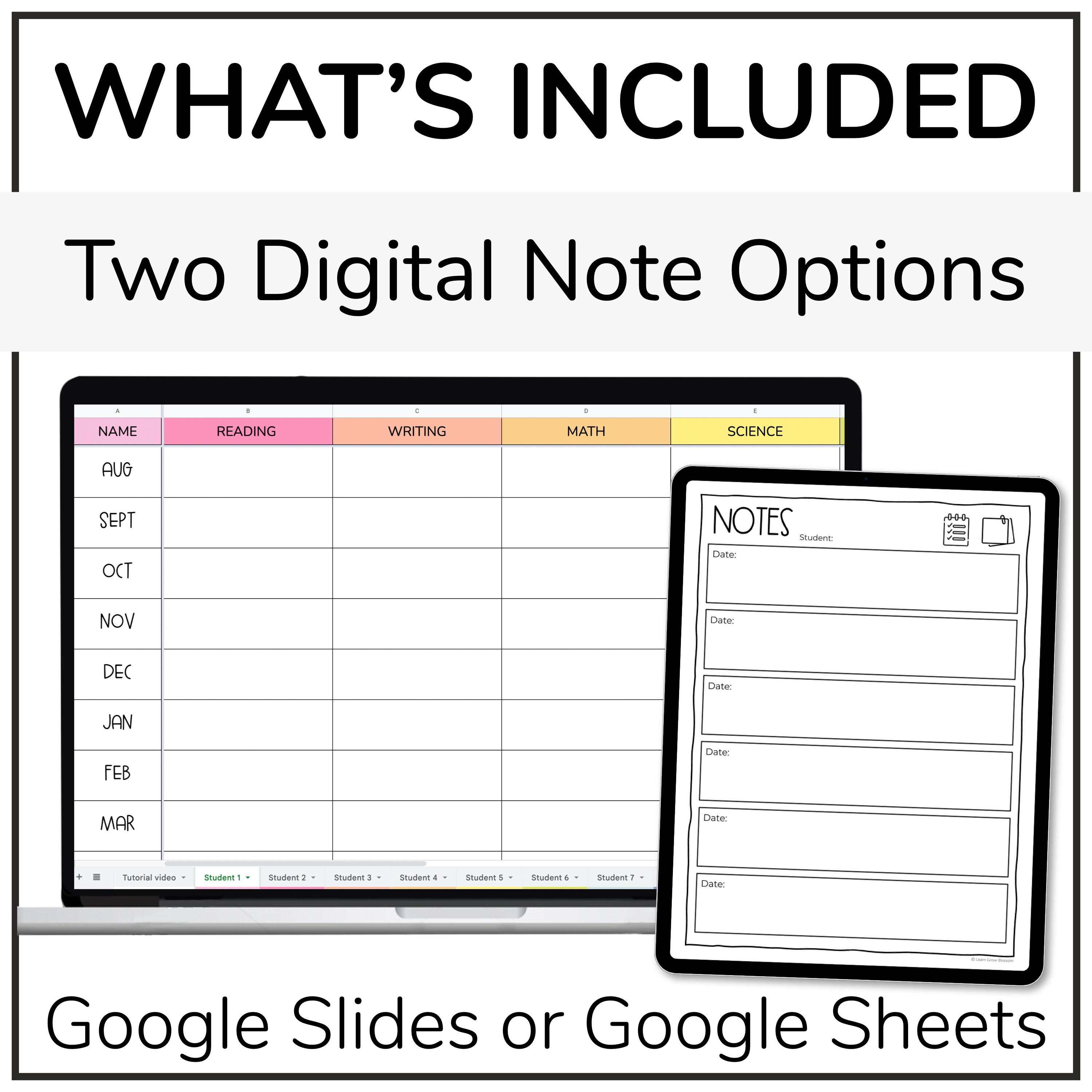 Digital Teacher Binder for Teacher Notes, Student Observations and ...