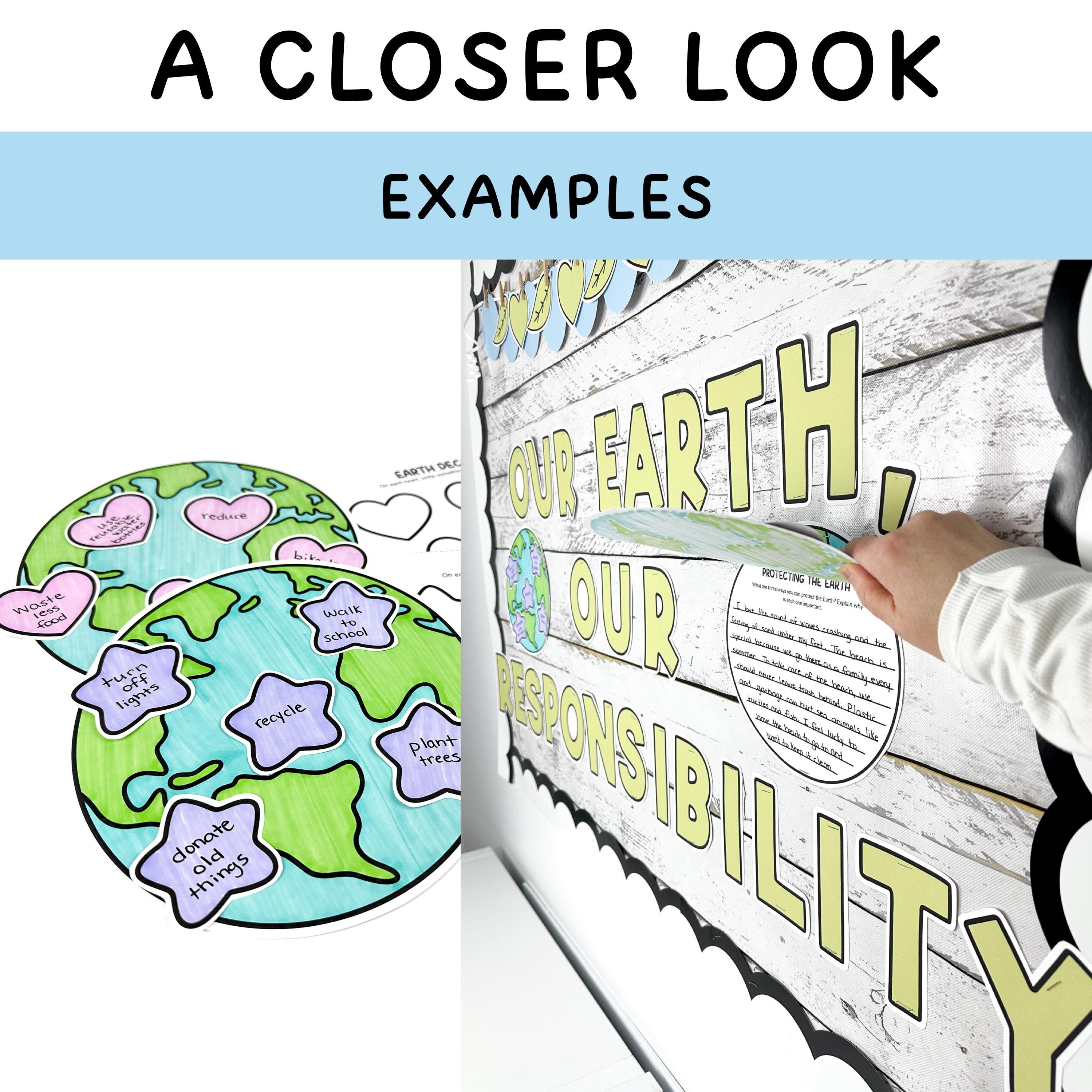 Earth Day Bulletin Board & Writing Craft, April Bulletin Board and ...