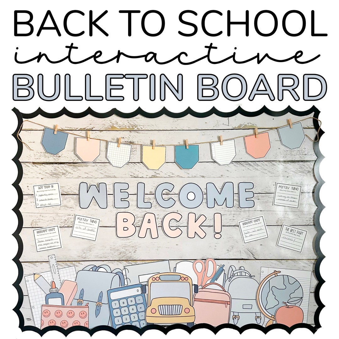 Back to School Bulletin Board Kit With a Student Back to School ...