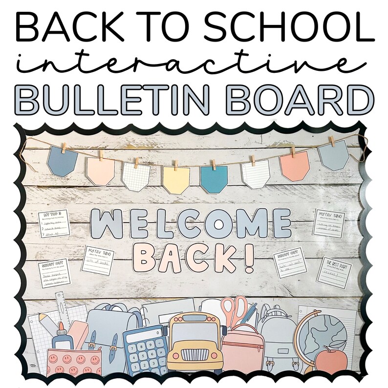 Back to School Bulletin Board Kit With a Student Back to School ...
