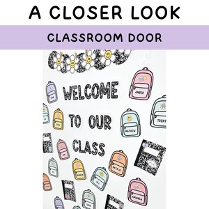 Back to School Door Decorations for Pastel & Composition Notebook ...