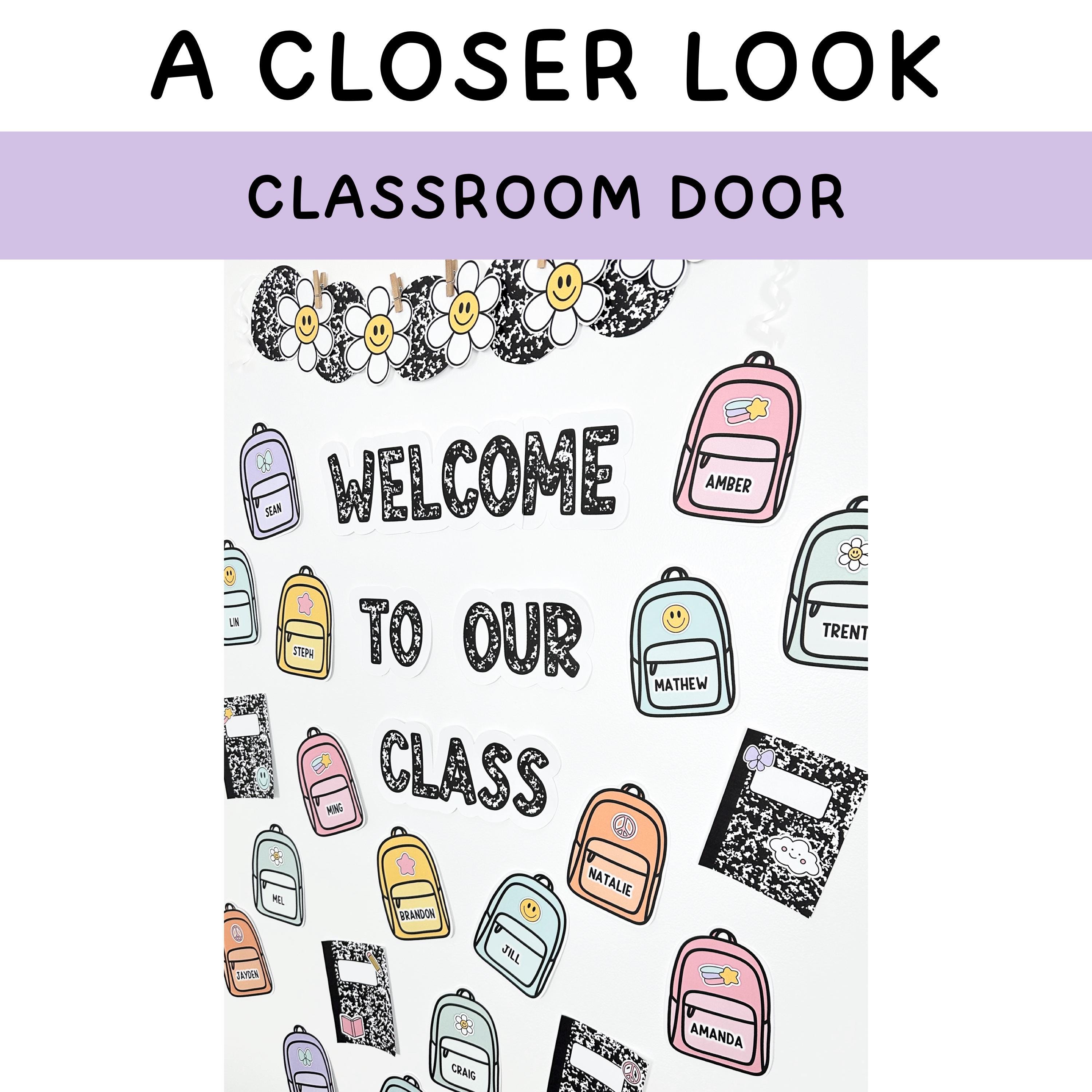 Back to School Door Decorations for Pastel & Composition Notebook ...