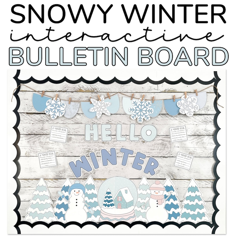 Winter Bulletin Board Kit - Snowman Door Decor or Winter Door Decor - Etsy
