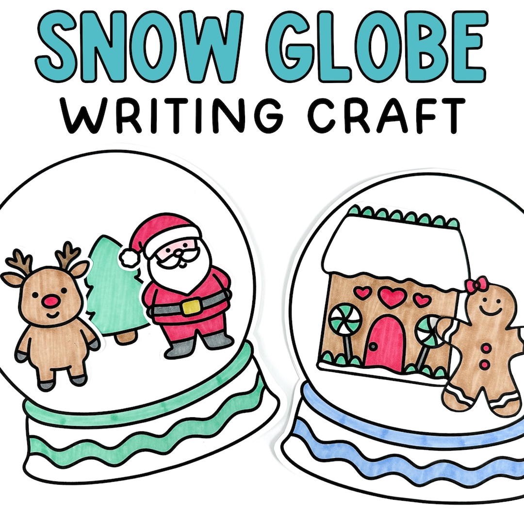 Snow Globe Winter Bulletin Board - Student Craft, Writing Prompts and ...
