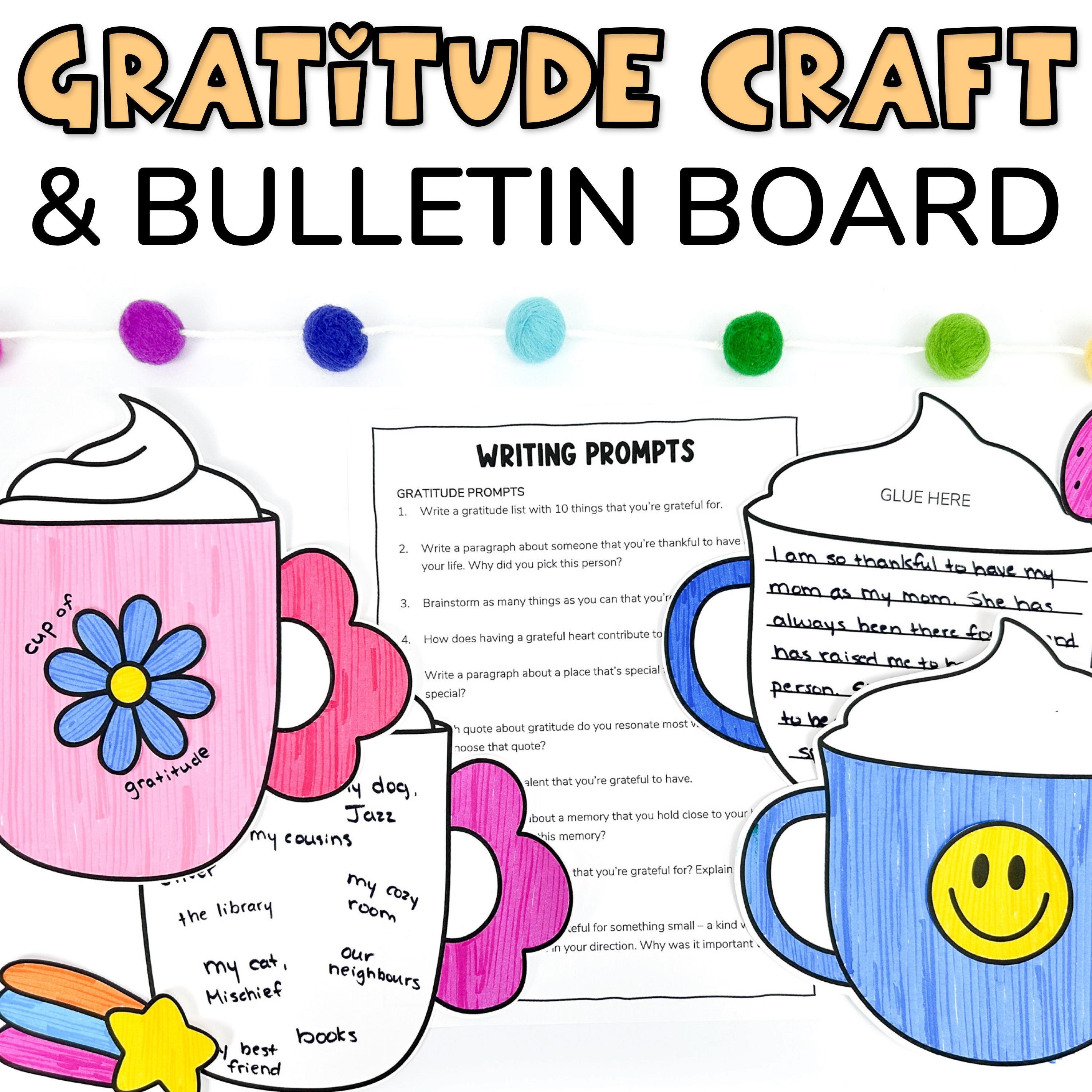 Gratitude Mug Thanksgiving Craft to Co-create a Thankful Bulletin Board ...