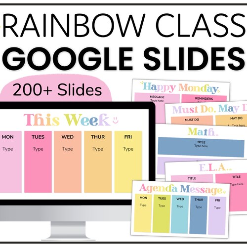 Google Slides™ Template for Teachers Including Morning Slides - Etsy