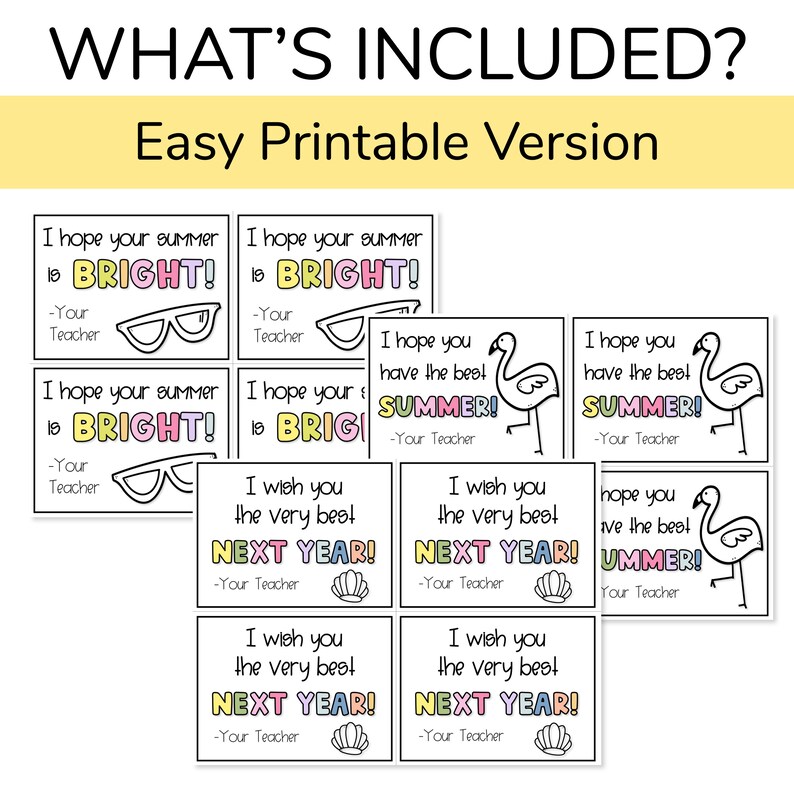 End of Year Student Gift Tags for Student Gifts From Teacher - Etsy