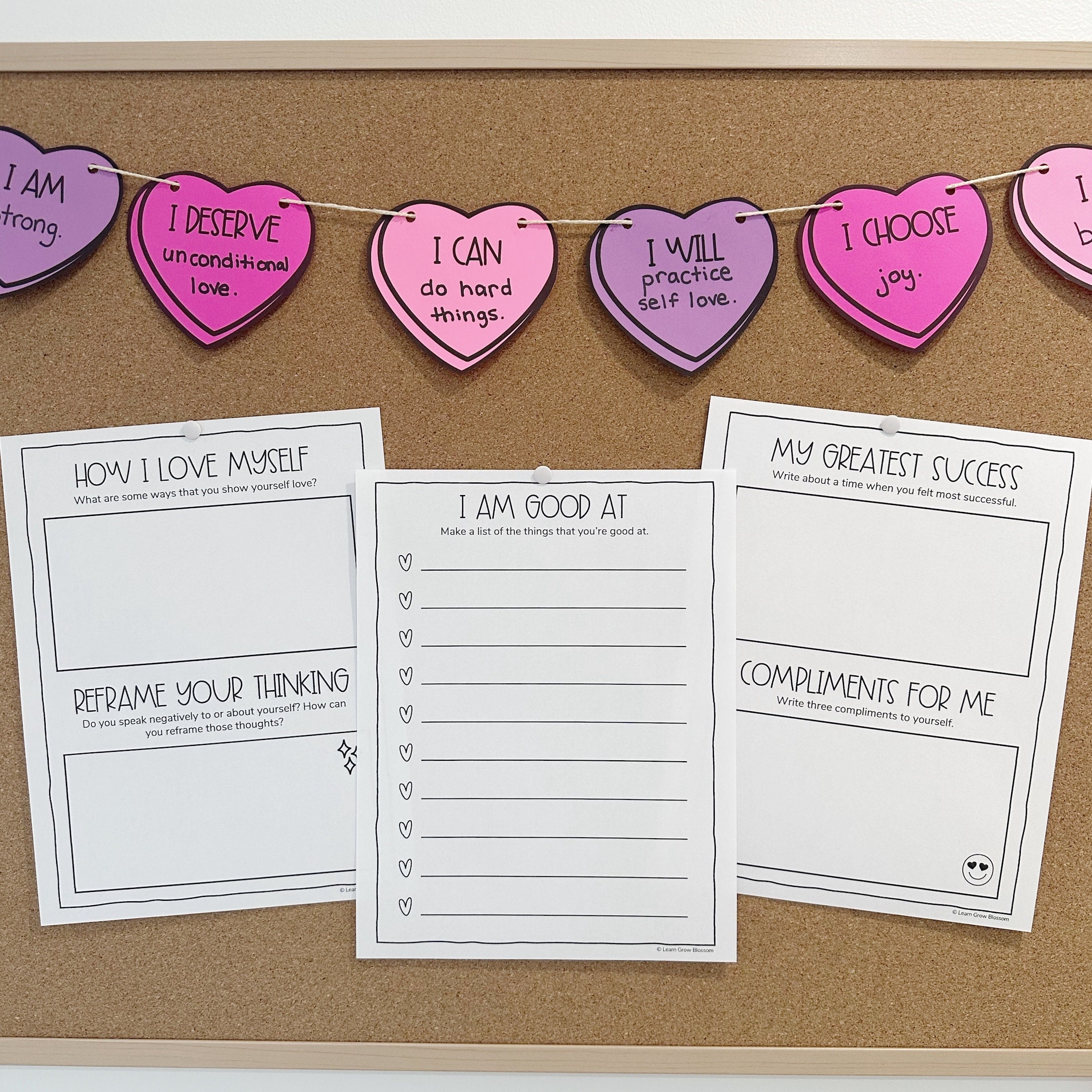 Valentines Activity Including Student Self Love Valentines Worksheets ...