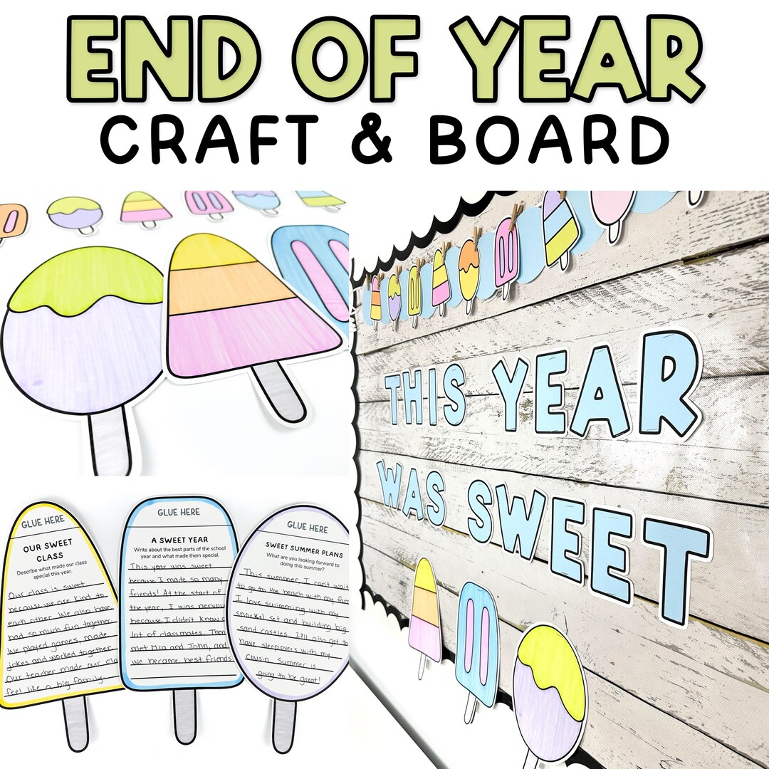 Summer Popsicle Writing Craft, Summer Bulletin Board & End of Year ...