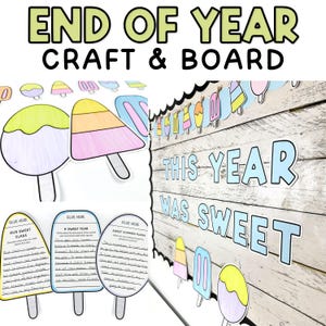 Summer Popsicle Writing Craft, Summer Bulletin Board & End of Year ...