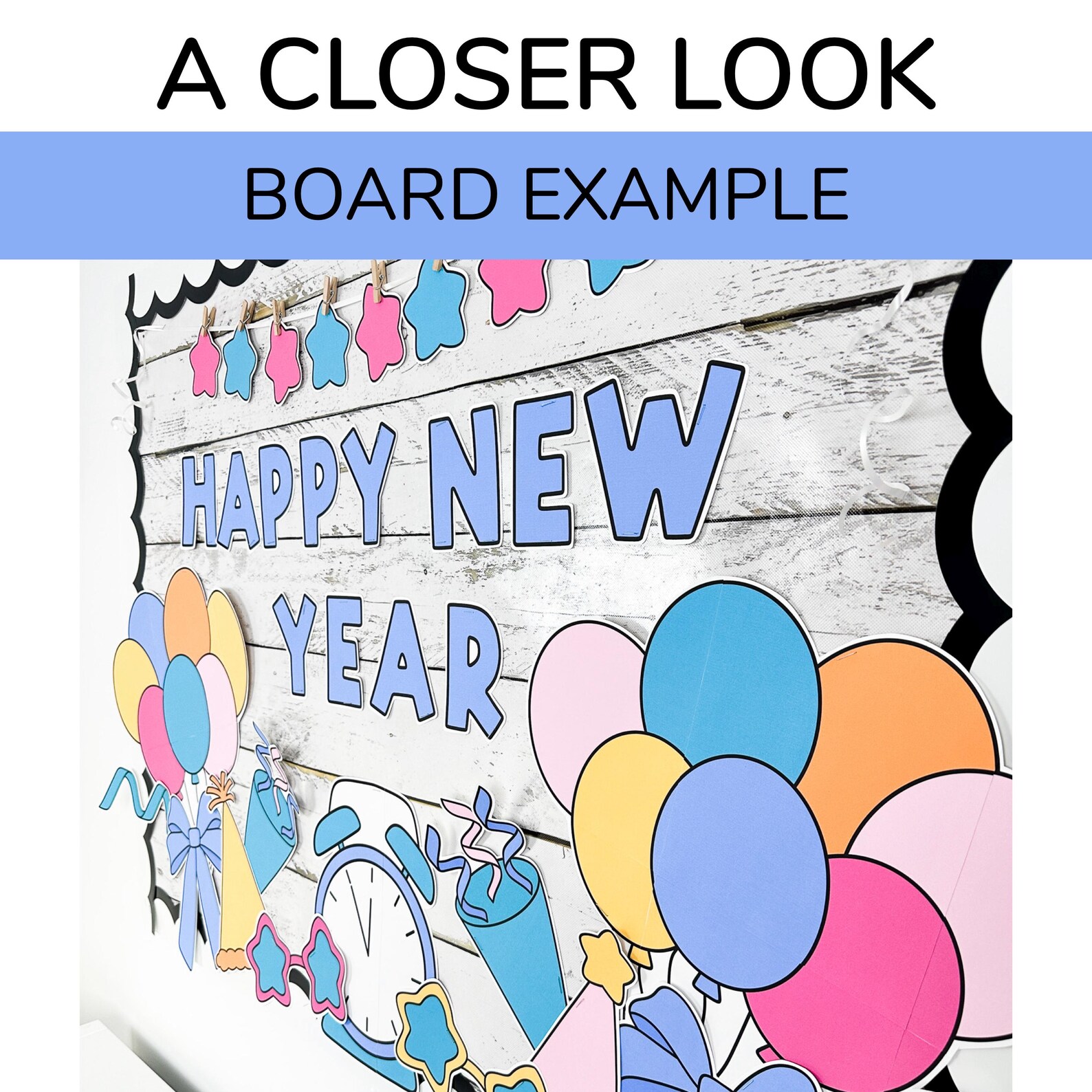 Happy New Year Bulletin Board for 2025 & New Year Bulletin Boards for ...