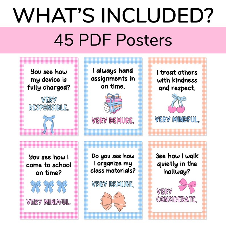 Very Demure Classroom Posters for Composition Notebook Classroom Decor ...