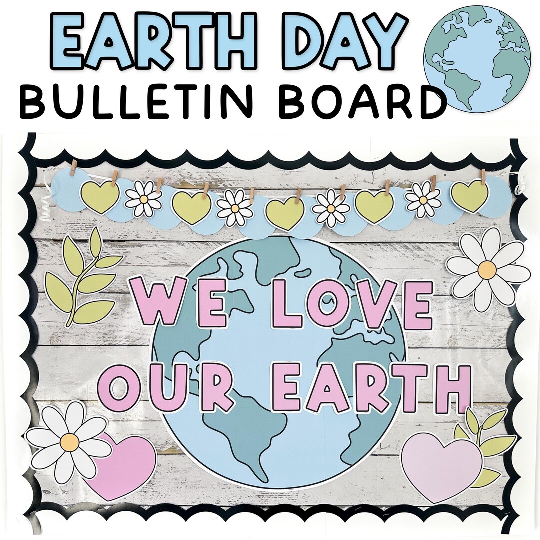 April Bulletin Board & Earth Day Bulletin Board - Etsy