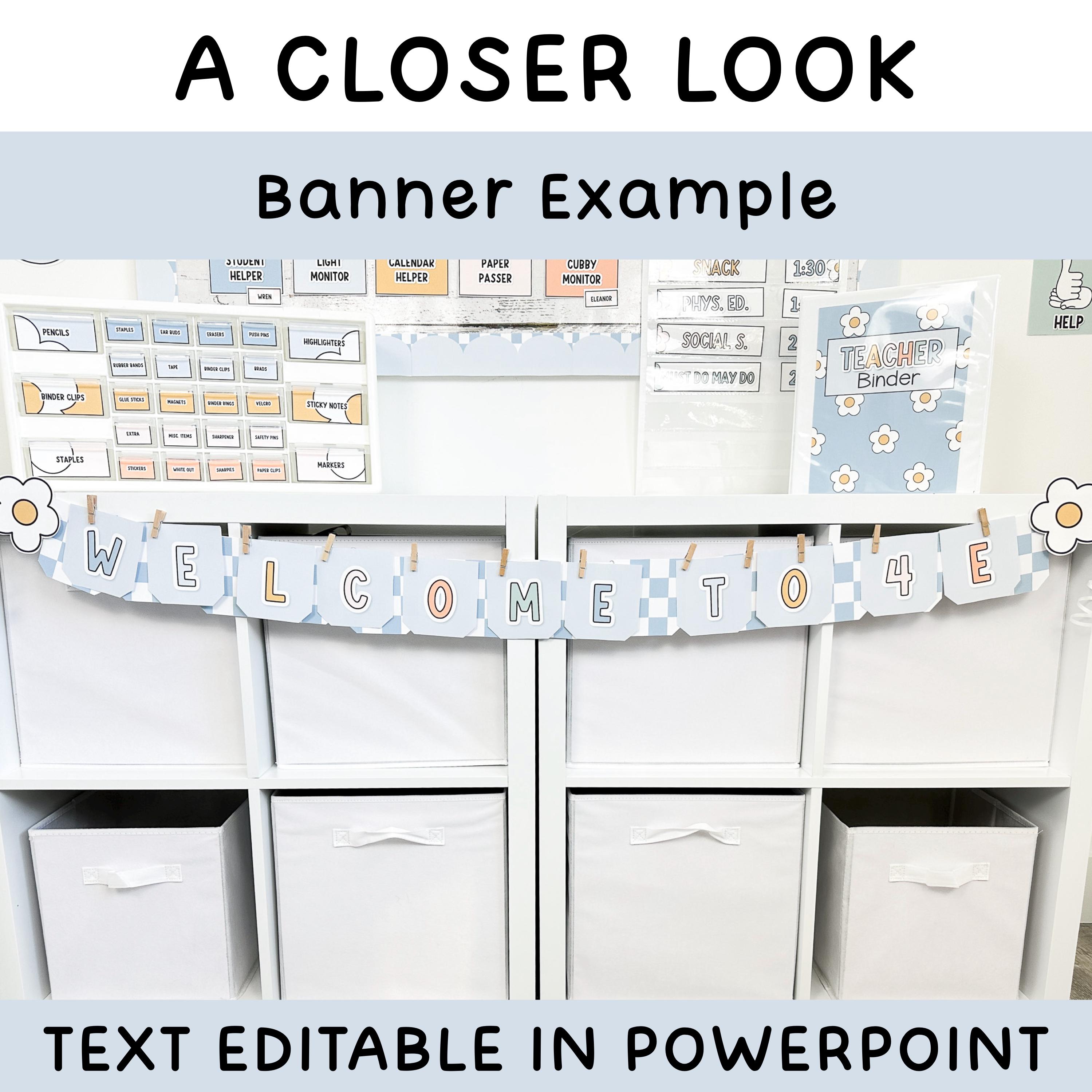 Boho Classroom Banner - Welcome to Our Classroom and Teacher Name ...